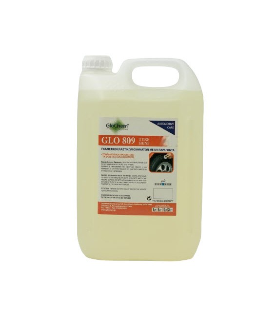 GLO809 ΑΝΤΙΣΤΑΤΙΚΟ ΓΥΑΛΙΣΤΙΚΟ ΕΛΑΣΤΙΚΩΝ 5LT GLOCHEM